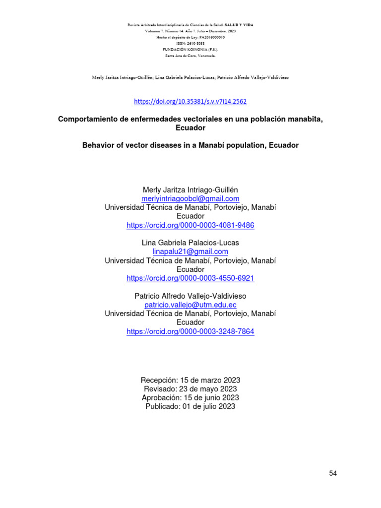 2610 8038 Raics 7 14 54 | PDF | Fiebre del zika | Enfermedades y trastornos