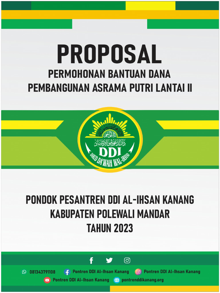 Proposal Pembangunan Asrama Pondok Pesantren | PDF