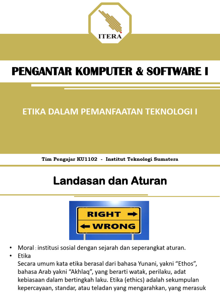 Slide Pendukung Modul 5 - Etika Pemanfaatan Teknologi | PDF