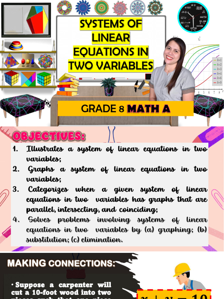 Grade 8 Systems of Linear Equations | PDF | System Of Linear Equations ...