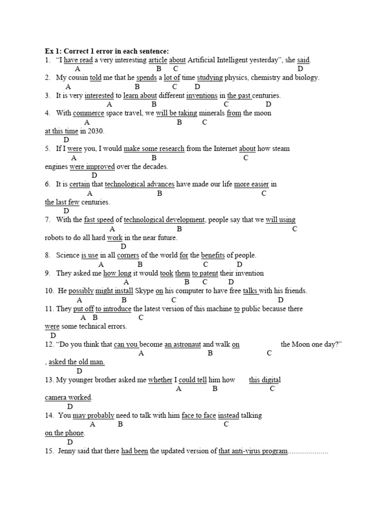 [ENG 8] luyện correction + mul choice | PDF | Invention