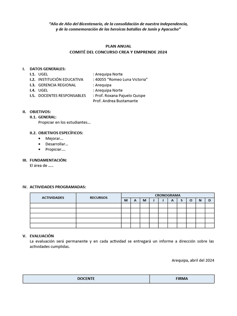 Plan Crea y Emprende | PDF