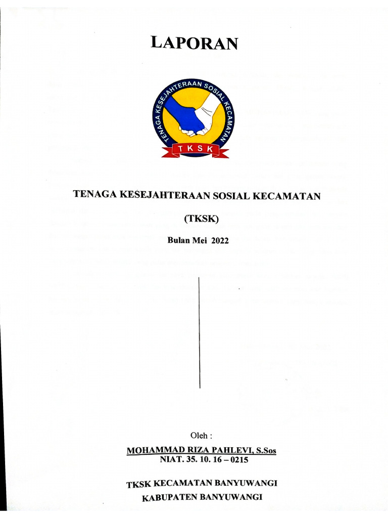 Contoh Laporan TKSK Banyuwangi | PDF