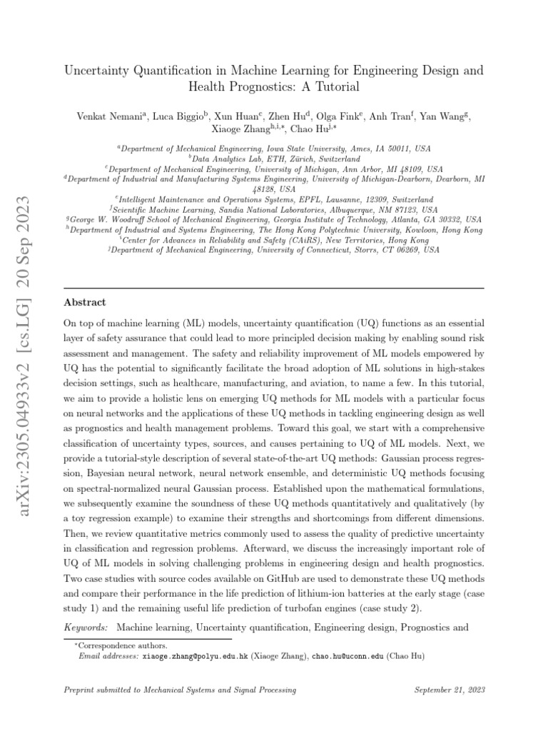 UQ Review | PDF | Machine Learning | Artificial Neural Network