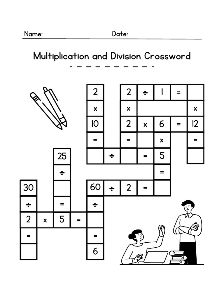 Multiplication and Division Crossword | PDF