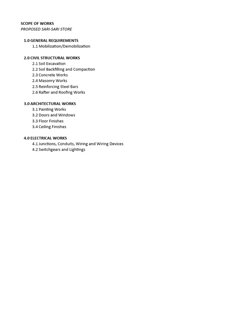 DETAILED MATERIAL ESTIMATE OF SINGLE STOREY SARI-SARI STORE | PDF | Masonry | Tile