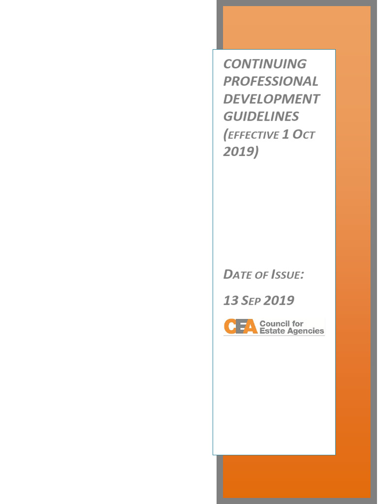 Real Estate CPD Guidelines | PDF | Professional Development | Lease