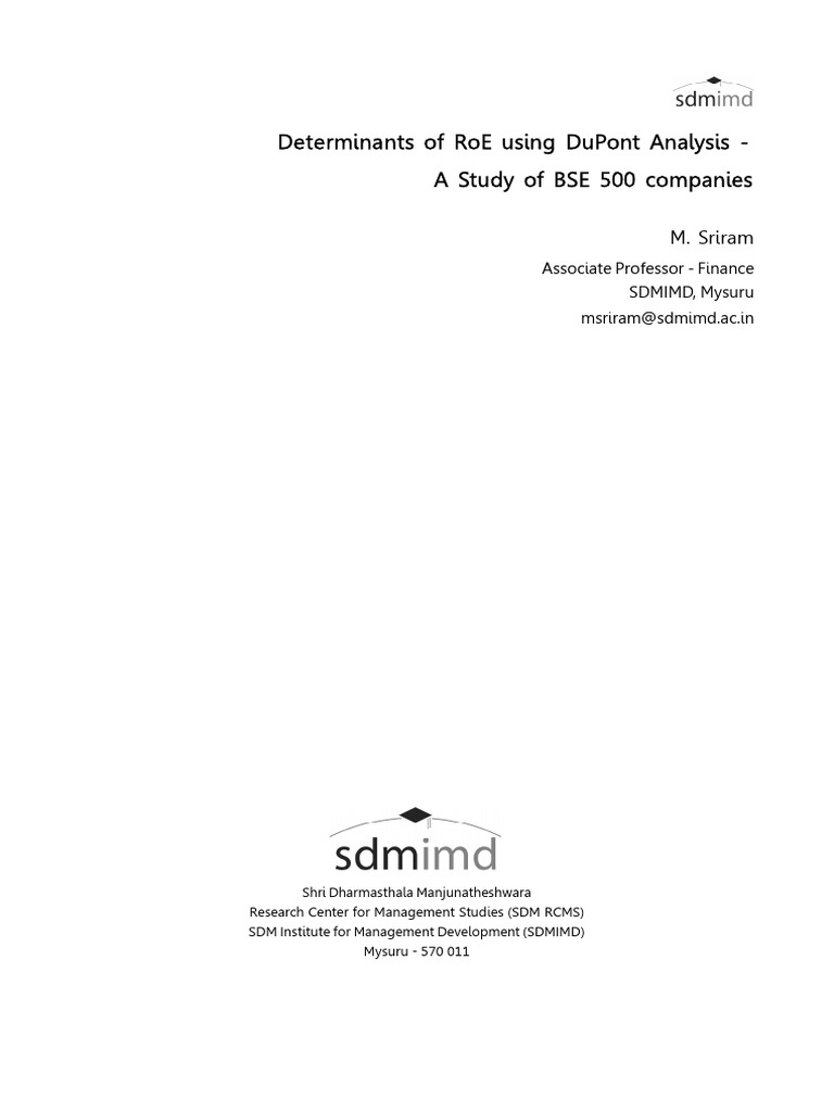 BSE500 | PDF | Return On Equity | Coefficient Of Determination