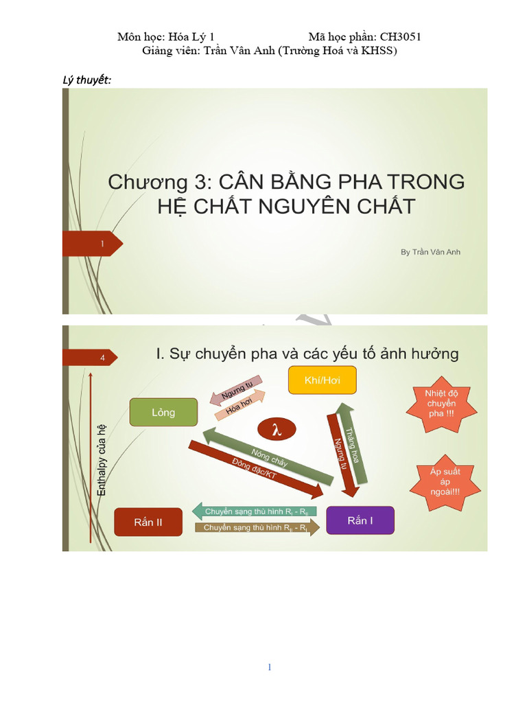 Tuan 6 - P1 - Chuong 3 CB Pha Trong He Chat Nguyen Chat - BT | PDF