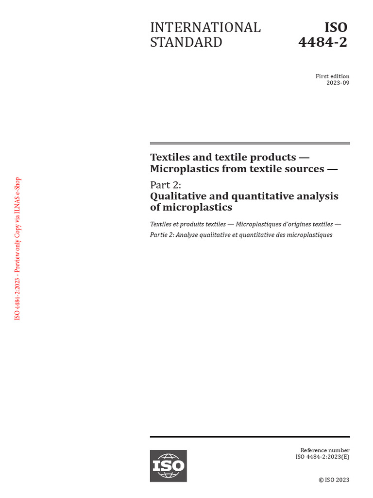 Iso 4484-2 2023 | PDF | International Organization For Standardization | Textiles