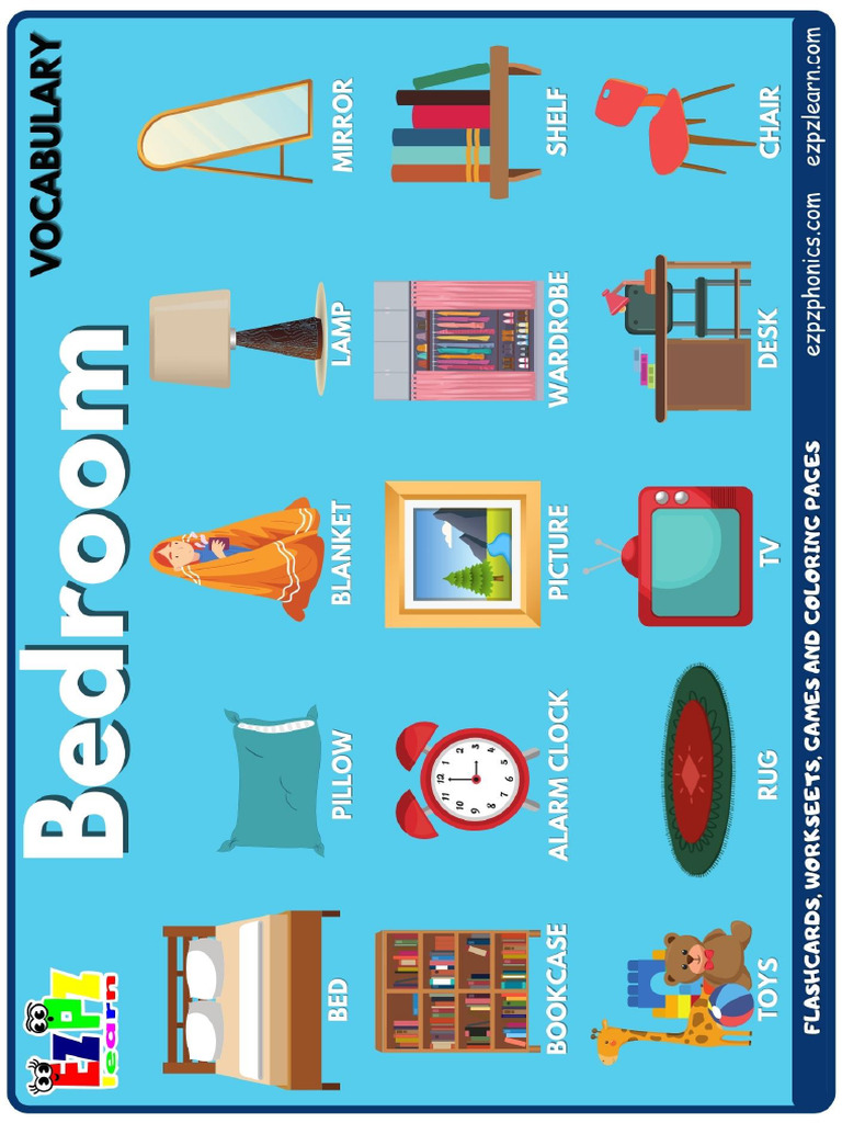Bedroom Vocabulary Picture Dictionary Join Now For Free Flashcards ...