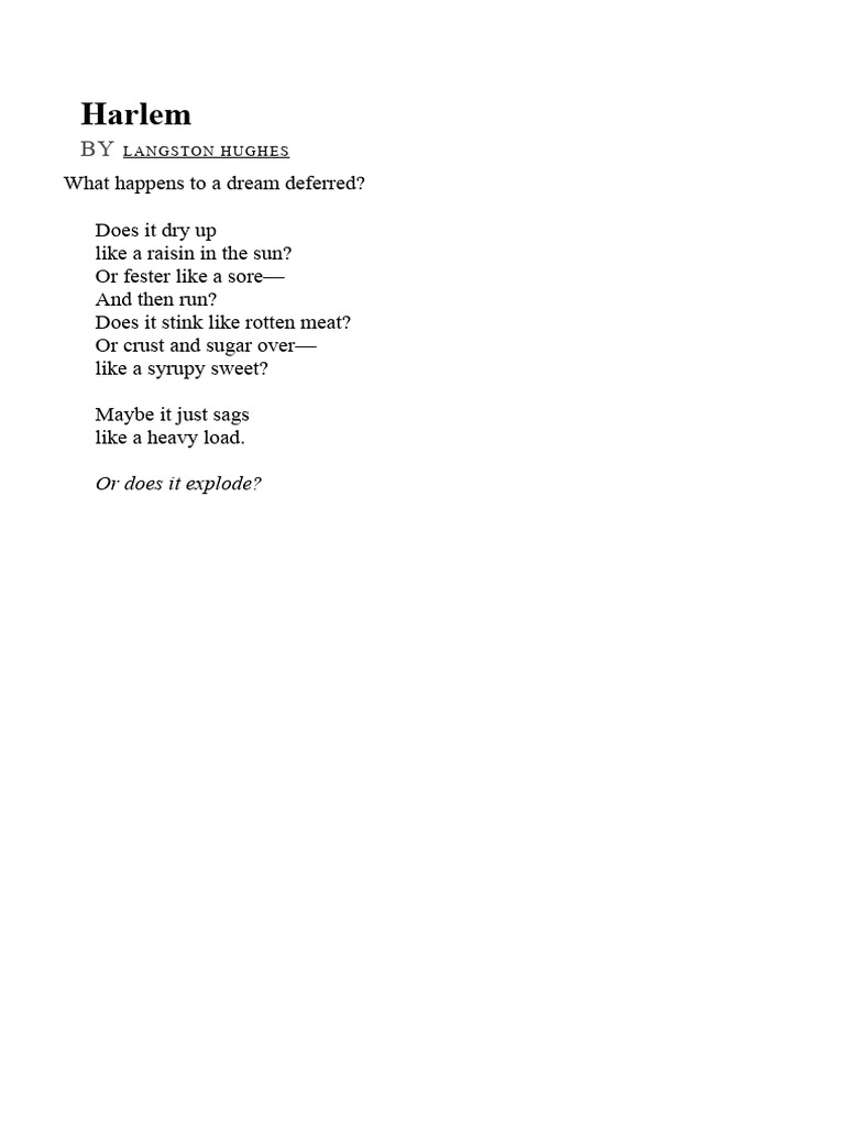 Dreams Deferred: A Poetic Inquiry | PDF