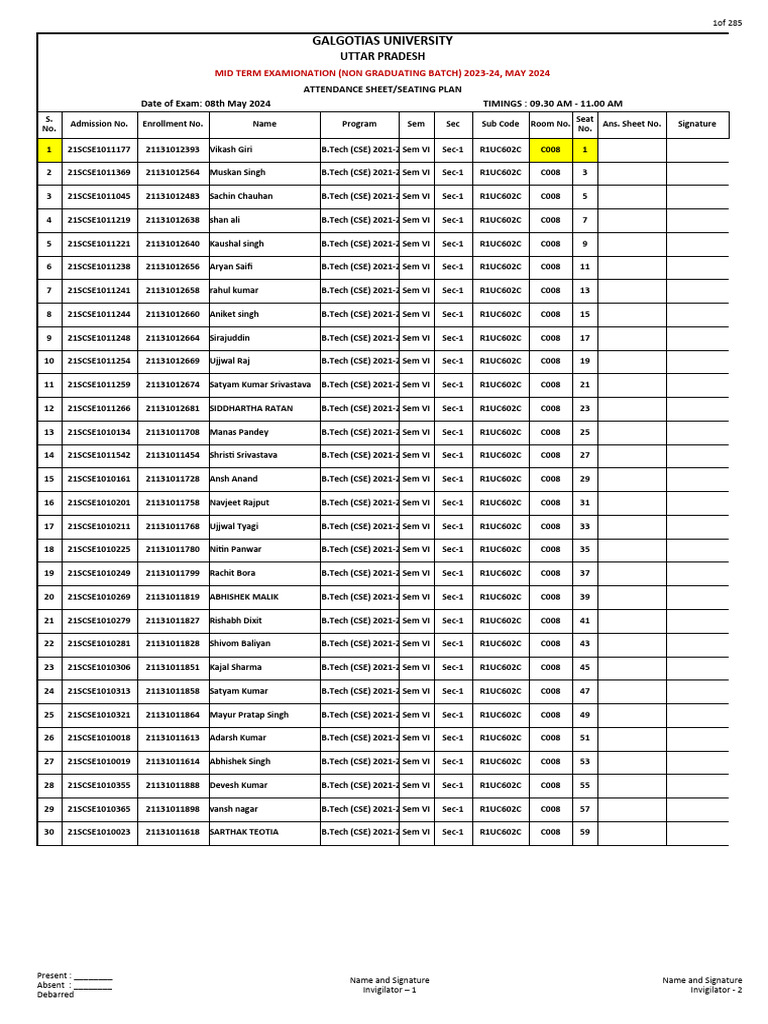 08 May 2024 (Morning Shift-MTE) | PDF
