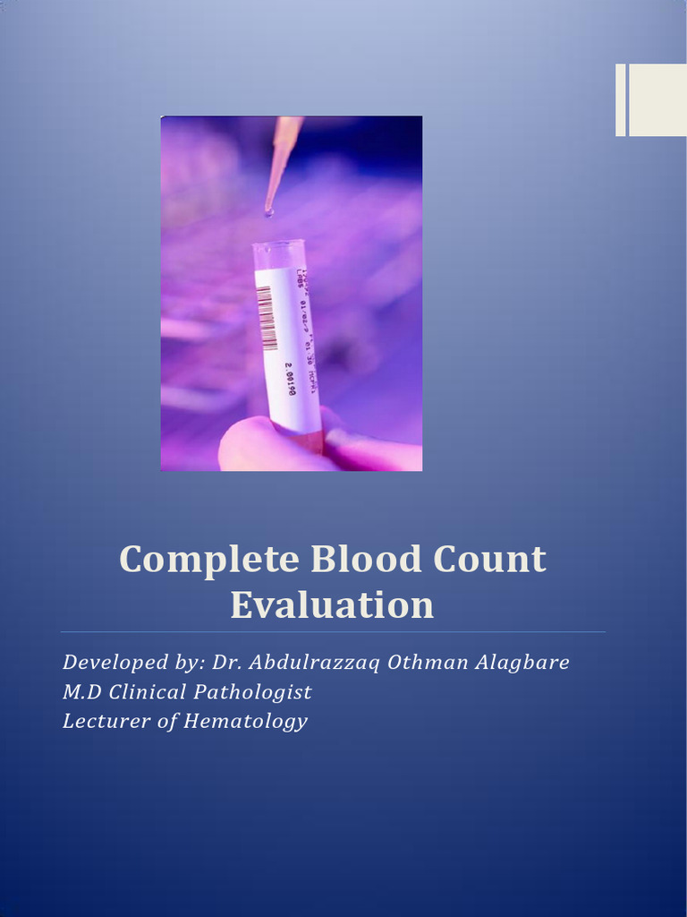 CBC Evaluation and Leukopenia Insights | PDF | Anemia | Red Blood Cell