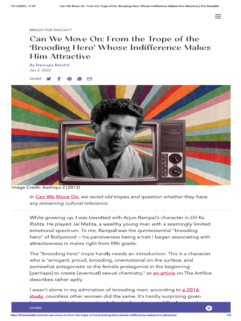 Can We Move On From The Trope of The Brooding Hero' Whose Indifference ...