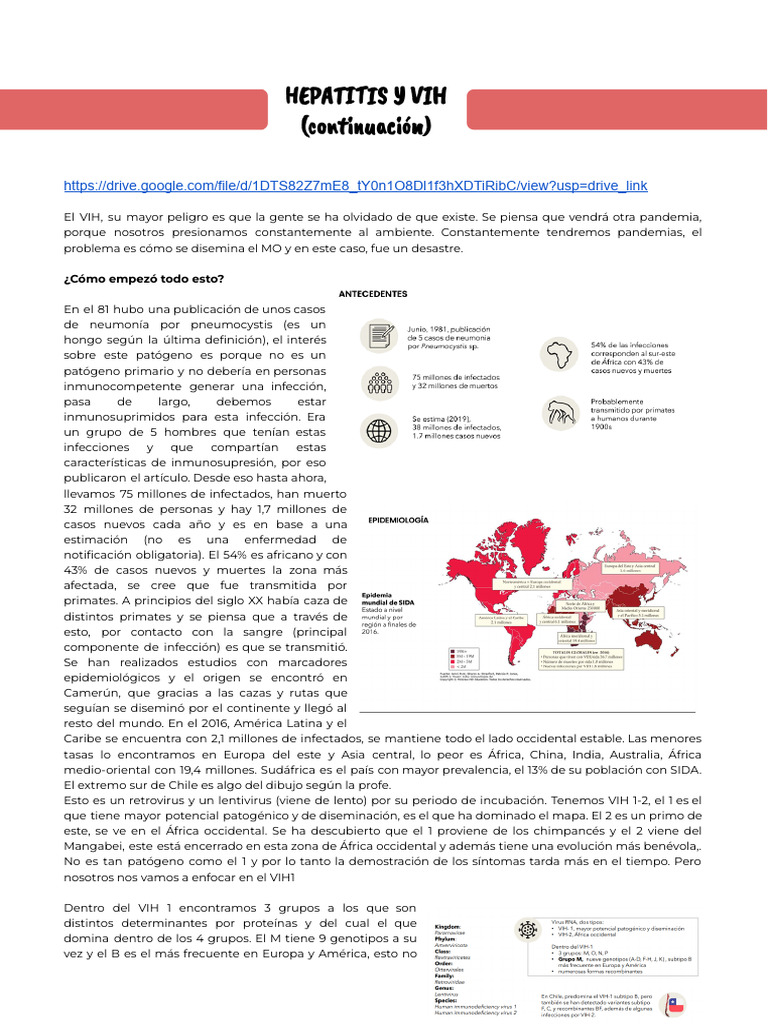 VIH: Origen, transmisión y fases de infección | PDF | VIH | VIH / SIDA
