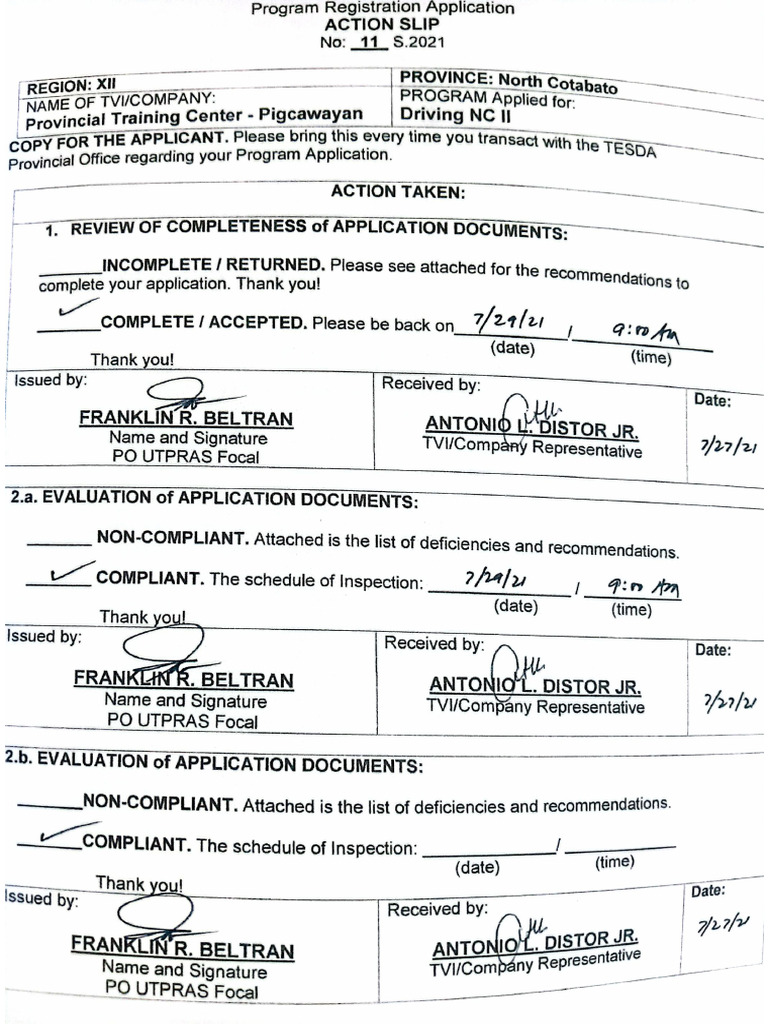 Program Registration Application | PDF