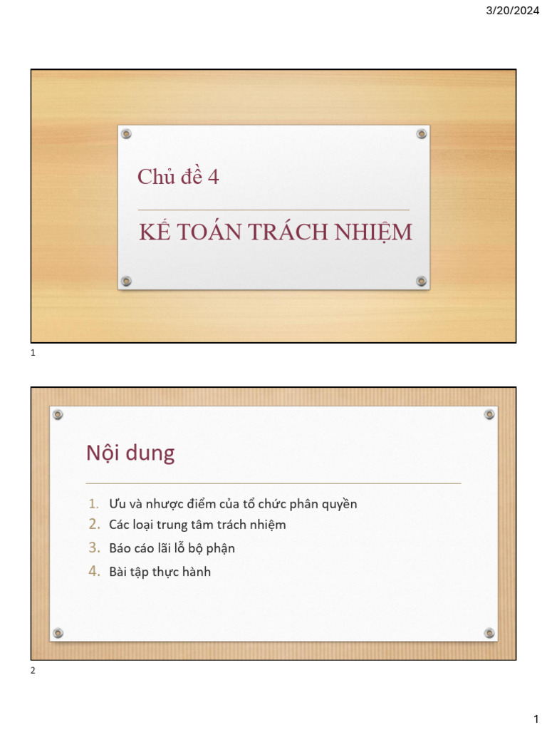 Chủ Đề 4 - KTTN & TĐCB (Phần 1) | PDF