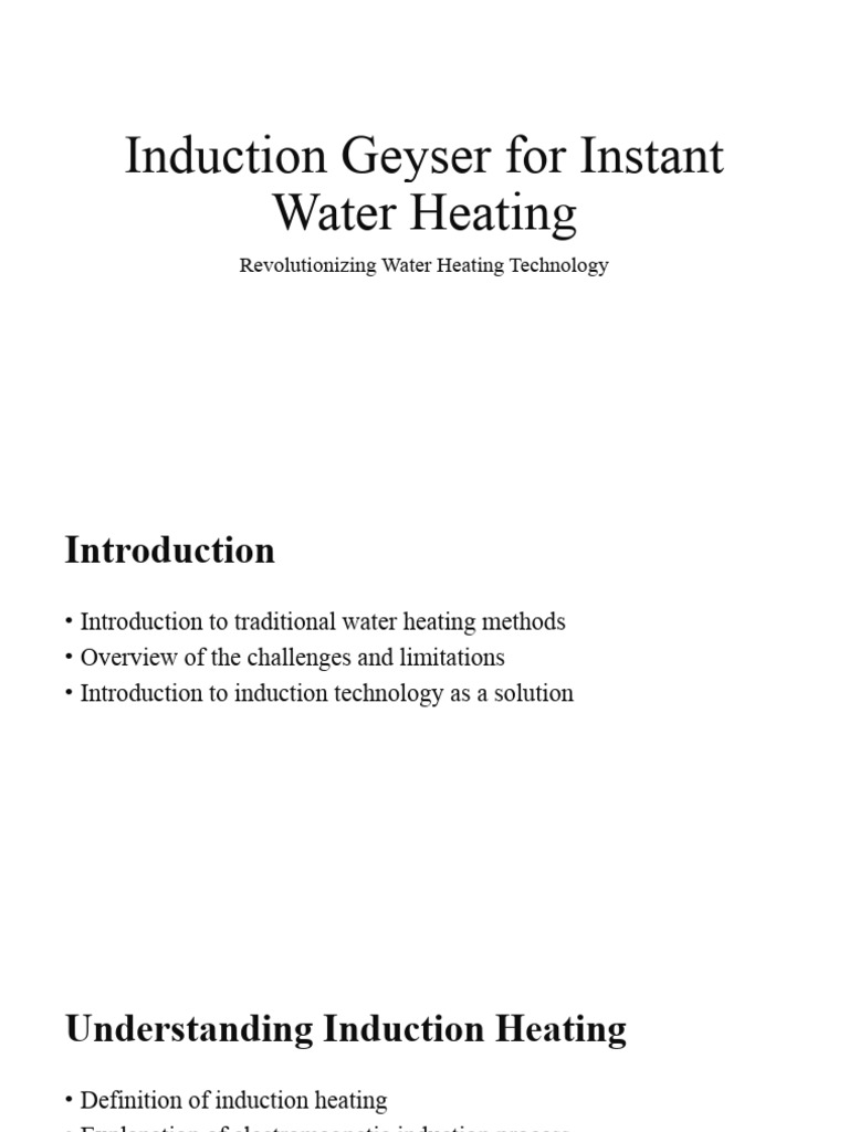 Induction Geyser For Instant Water Heating | PDF | Home & Garden ...