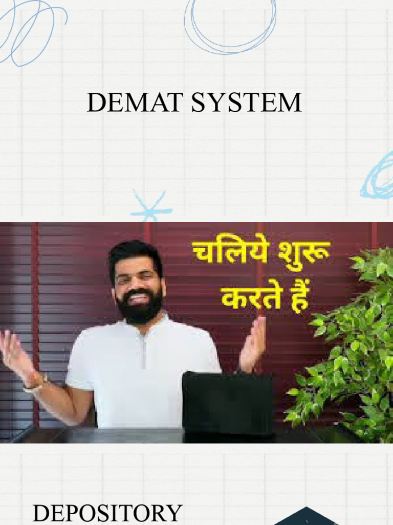 Demat System PPT (1) | PDF | Securities (Finance) | Stocks
