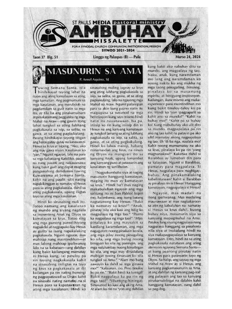 Missalette Palm Sunday 03.24.24 | PDF