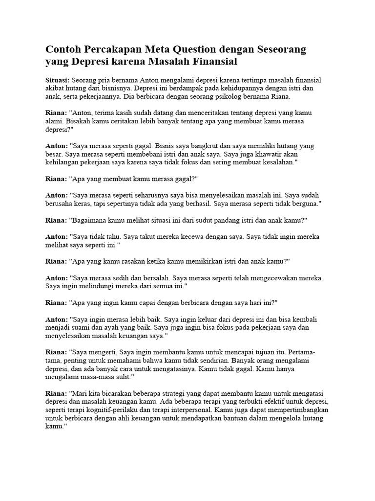 Contoh Penggunaan Meta Question | PDF