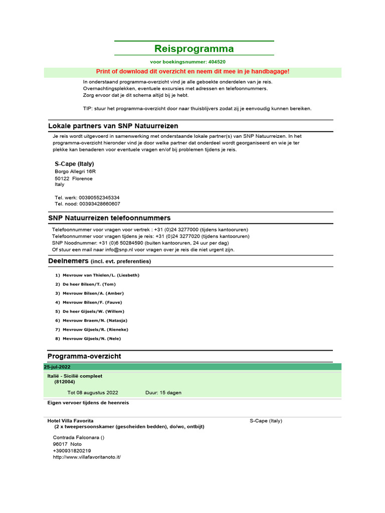 Programma-Overzicht 404520 | PDF