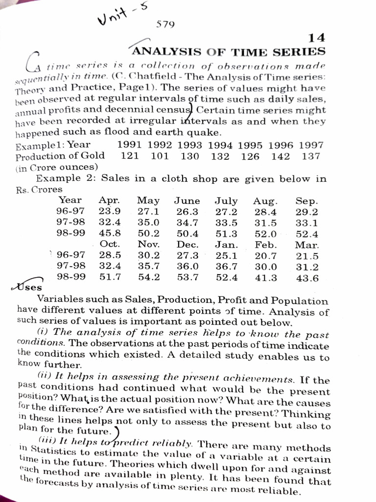 Applied Statistics Unit 1 | PDF | Time Series | Business Cycle