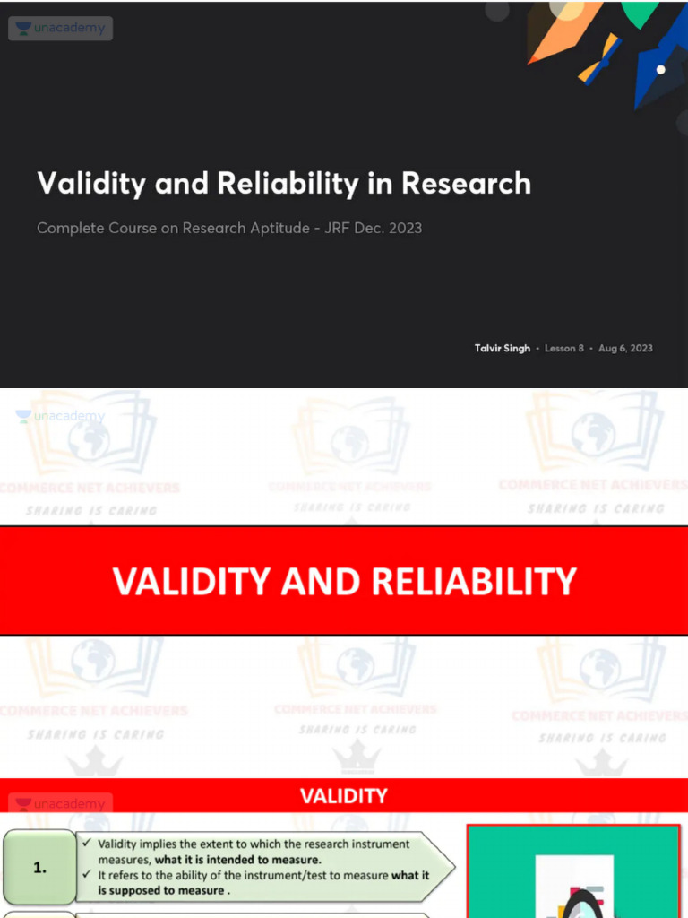Validity and Reliability | PDF