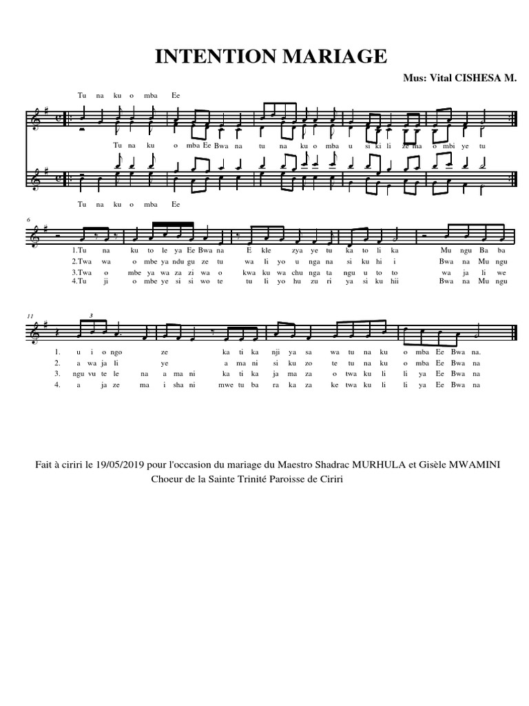 Intention Mariage-1 | PDF