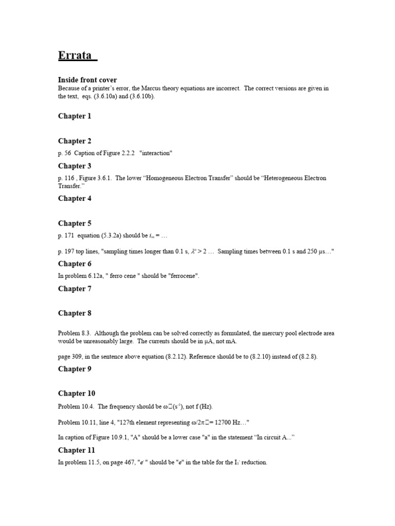 Errata | PDF | Electrical Engineering | Applied And Interdisciplinary Physics
