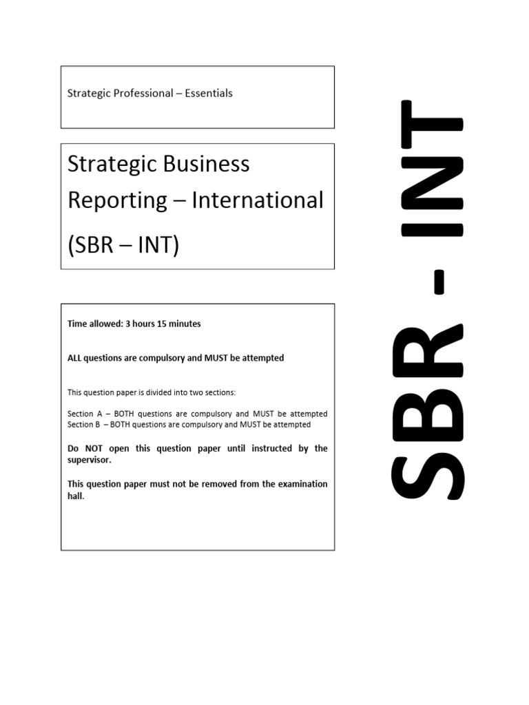 SBR Final | PDF | Fair Value | Valuation (Finance)