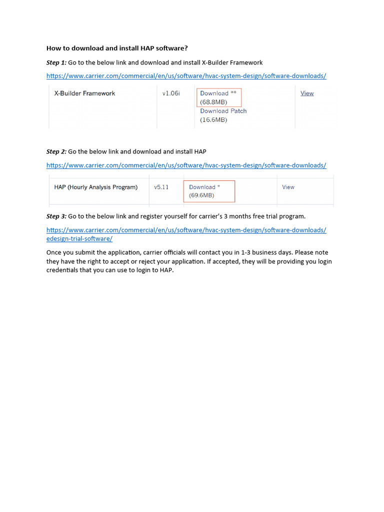 How to download and install HAP software | PDF