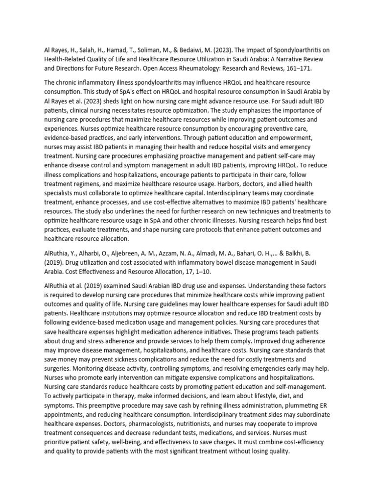 Al Rayes | PDF | Health Care | Inflammatory Bowel Disease