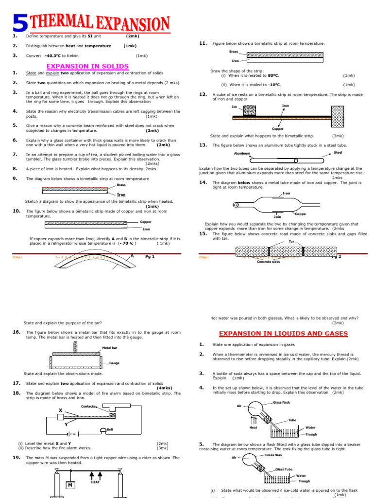 1.4 Thermal Expansion | PDF | Thermometer | Thermal Expansion