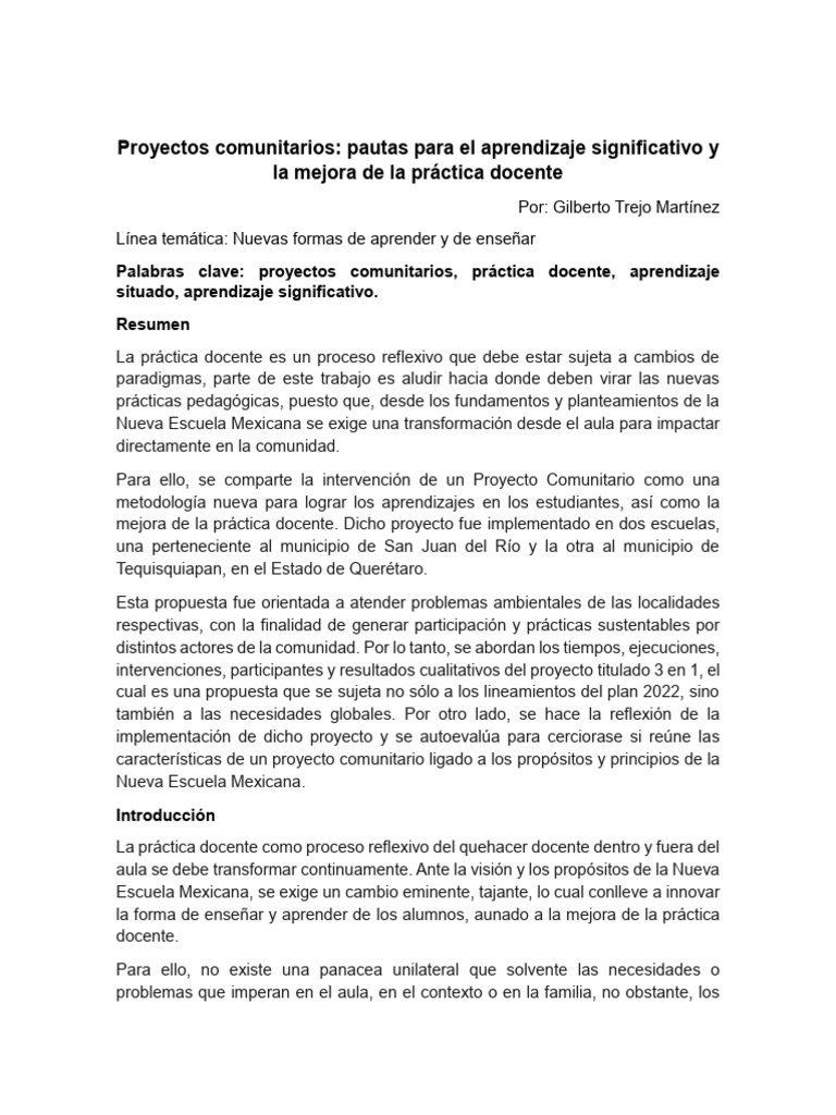 GILBERTO TREJO MARTINEZ 1 PONENCIA | PDF | Aprendizaje | Maestros