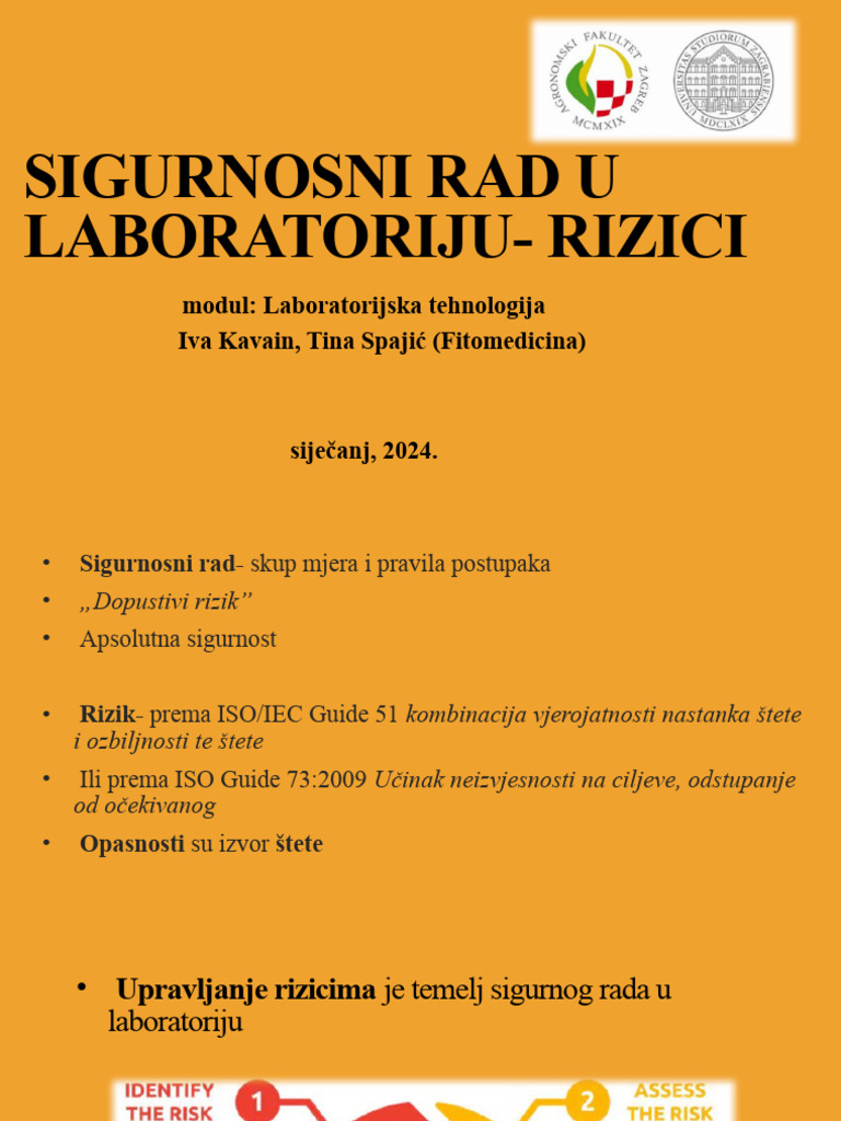 Sigurnosni Rad Rizici 1 | PDF