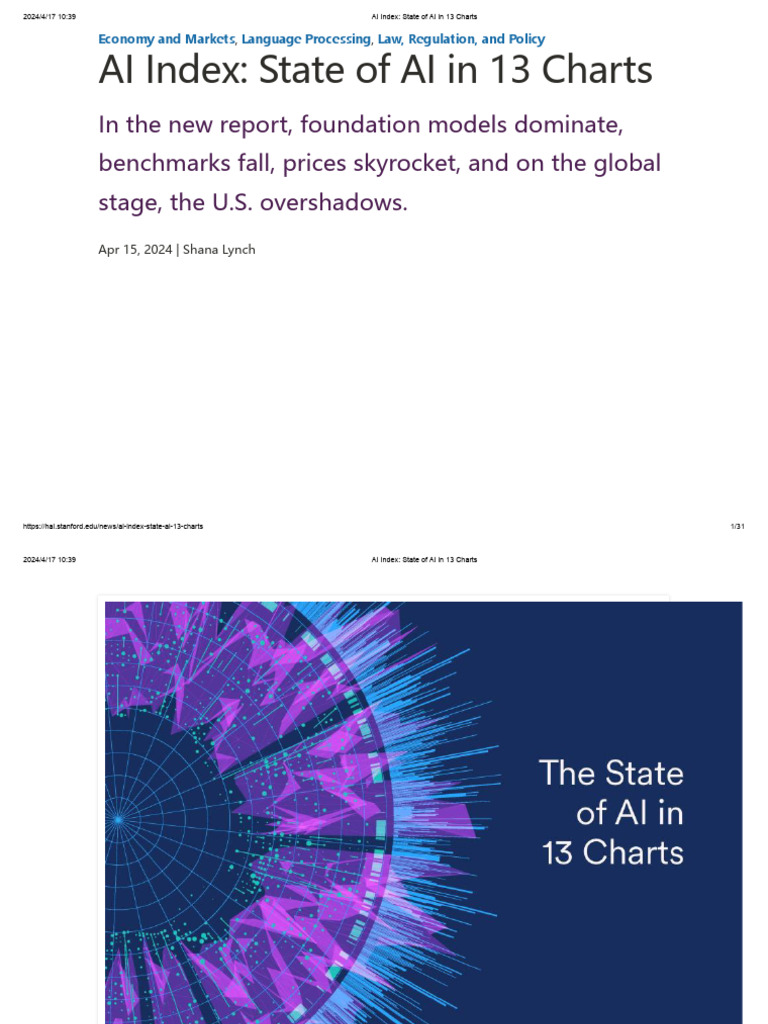AI Index 2023: Key Trends in 13 Charts | PDF | Artificial Intelligence ...