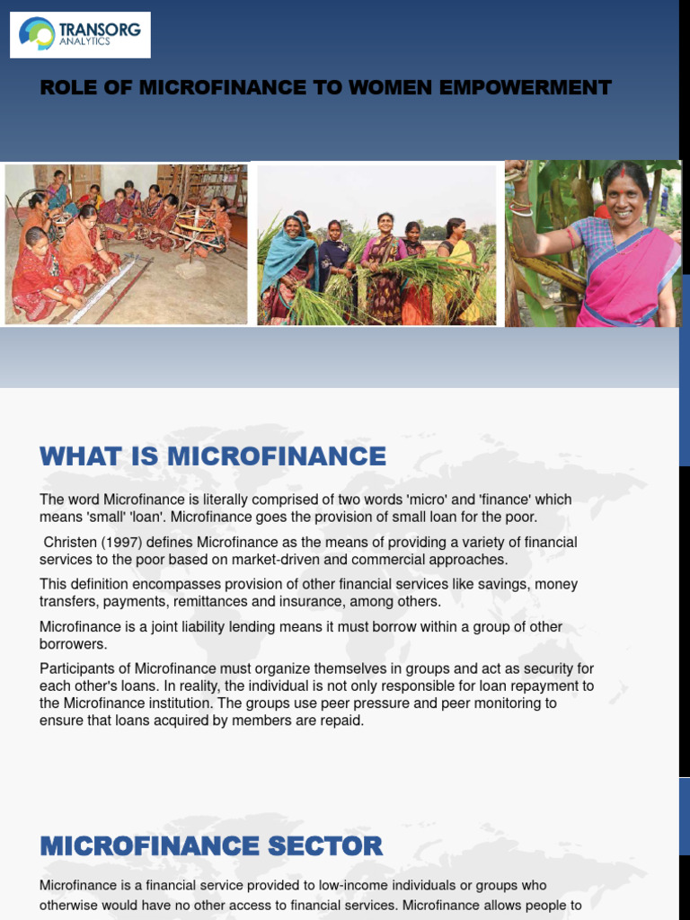 Role of Microfinance To Women Empowerment | PDF | Microfinance | Analytics