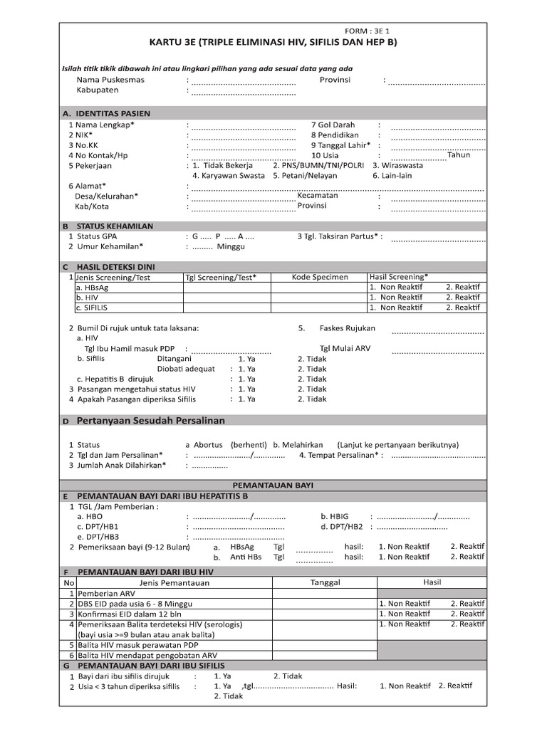 46 - Form 3e.1 Kartu 3e | PDF