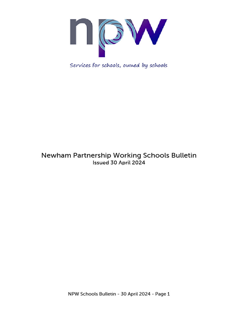 Newham Partnership Working Vacancy Bulletin 8 .17 | PDF | Teachers ...