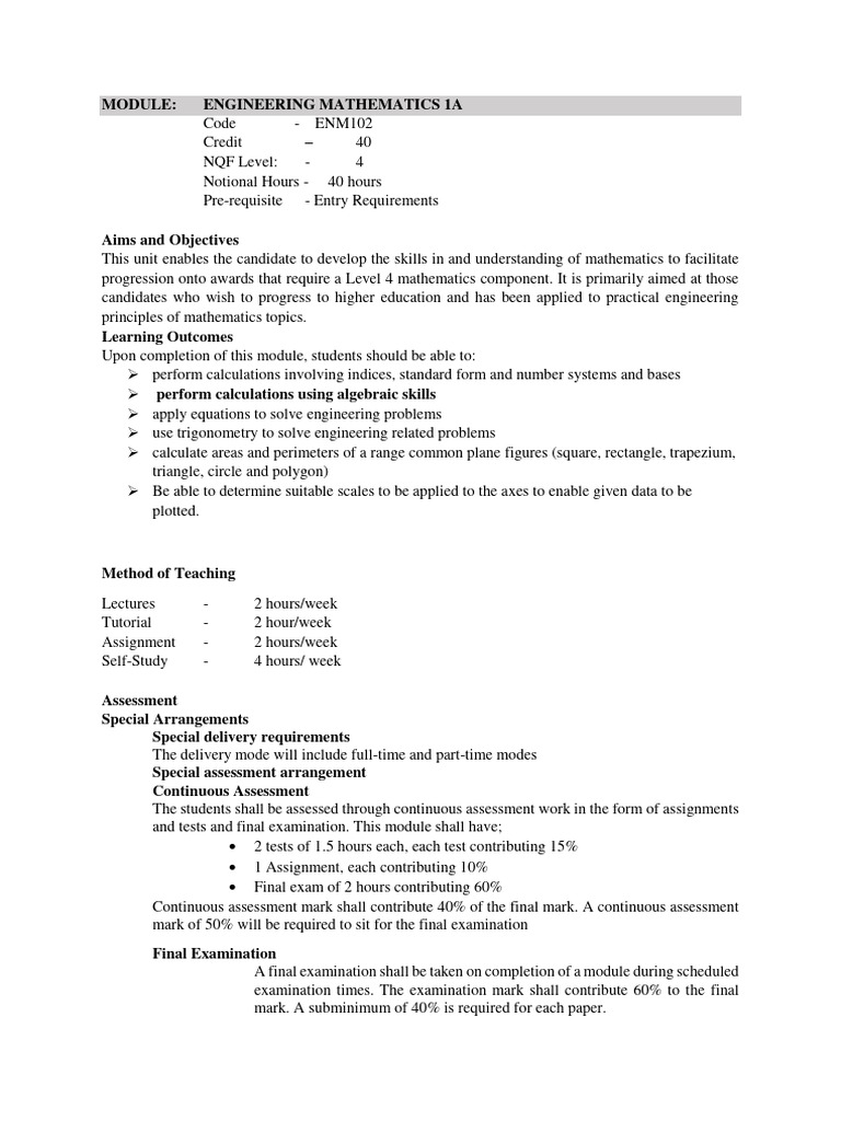 Course Outline | Download Free PDF | Trigonometric Functions | Trigonometry