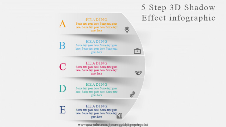 56.create 5 Step 3D Shadow Effect Infographic | PDF | Language Arts ...