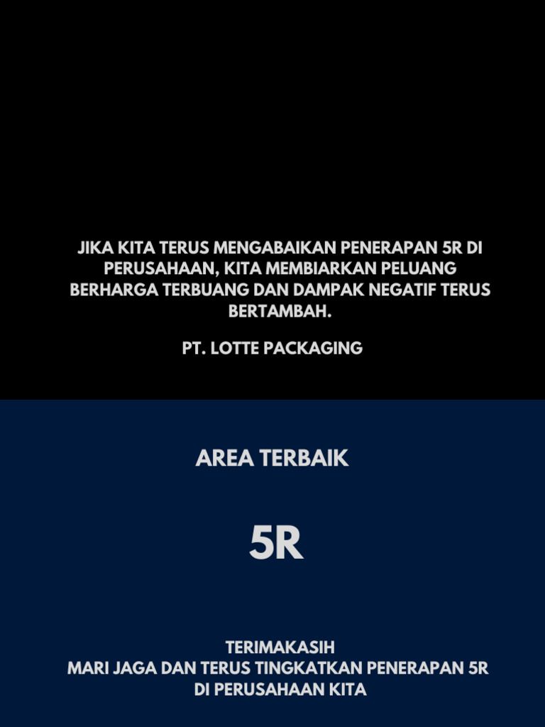 Jika Kita Terus Mengabaikan Penerapan 5R Di Perusahaan, Kita Membiarkan Peluang Berharga ...
