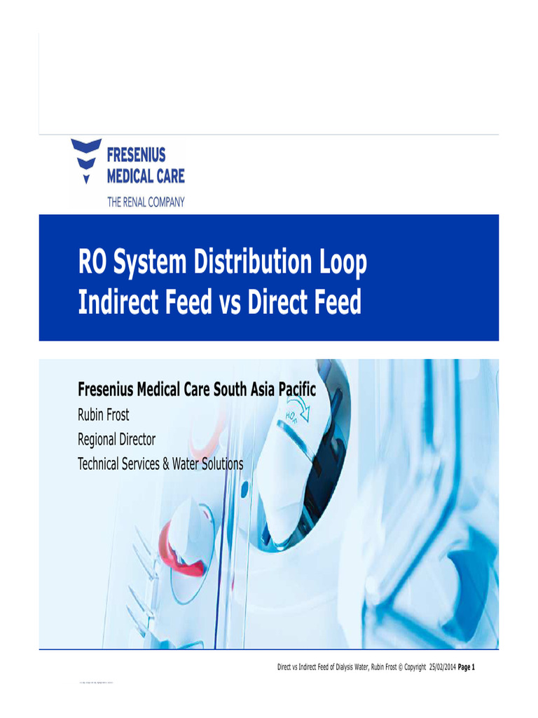 Direct Feed Vs Indirect Feed | PDF | Hemodialysis | Water Purification