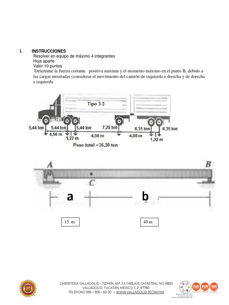 AE T3 Ejercicio Líneas de Influencia - 240502 - 082019 | PDF