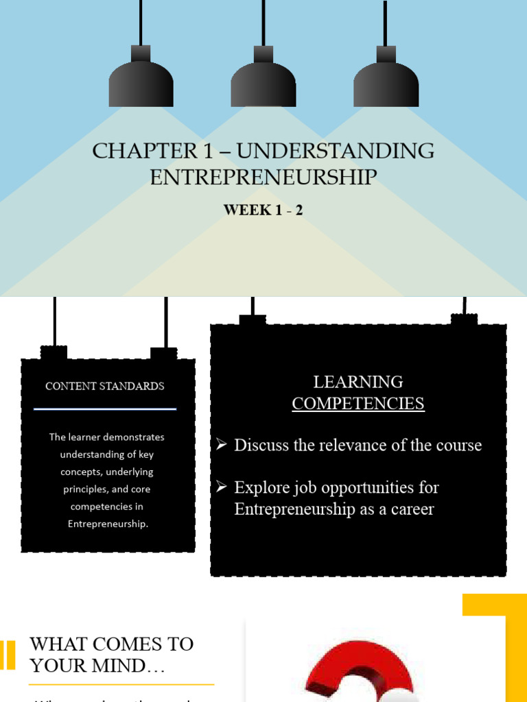 Chapter 1 Intro To Entrepreneurship Part 1 | PDF | Entrepreneurship ...