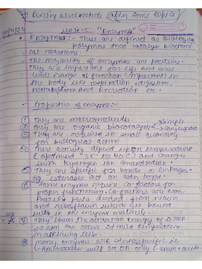 U.K.G. UNIT 5 BIOCHEMISTRY NOTES | PDF