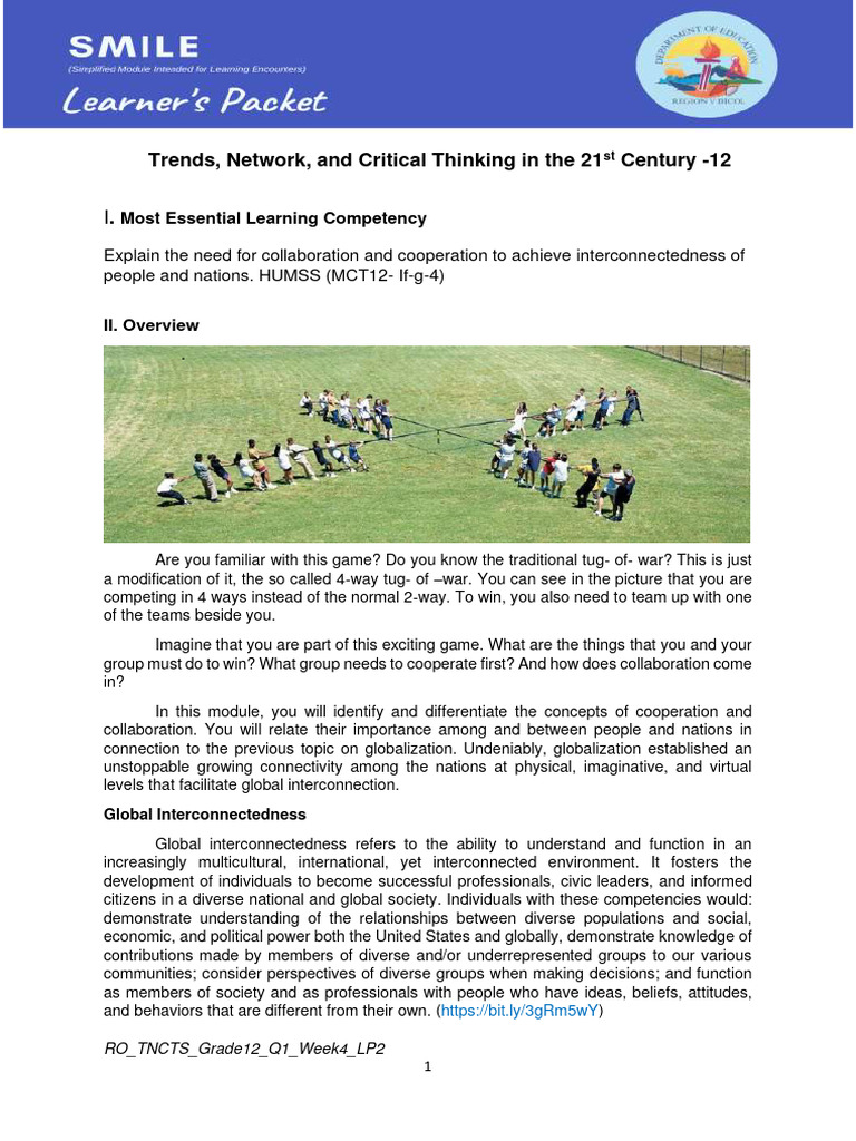 Q1W4 Lesson 2 The Need For Collaboration and Cooperation To Achieve ...