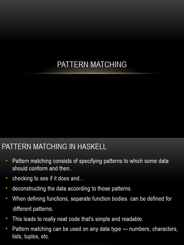 Pattern Matching Pdf Parameter Computer Programming Scope Computer Science 